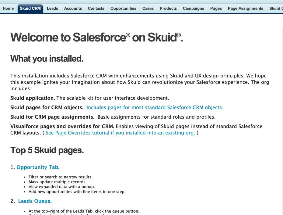 Skuid Pages for standard Salesforce CRM — Skuid v16.0.6 Documentation
