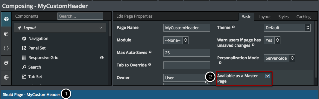 Compose a Branded Header and Navigation — Skuid v16.1.6 Documentation
