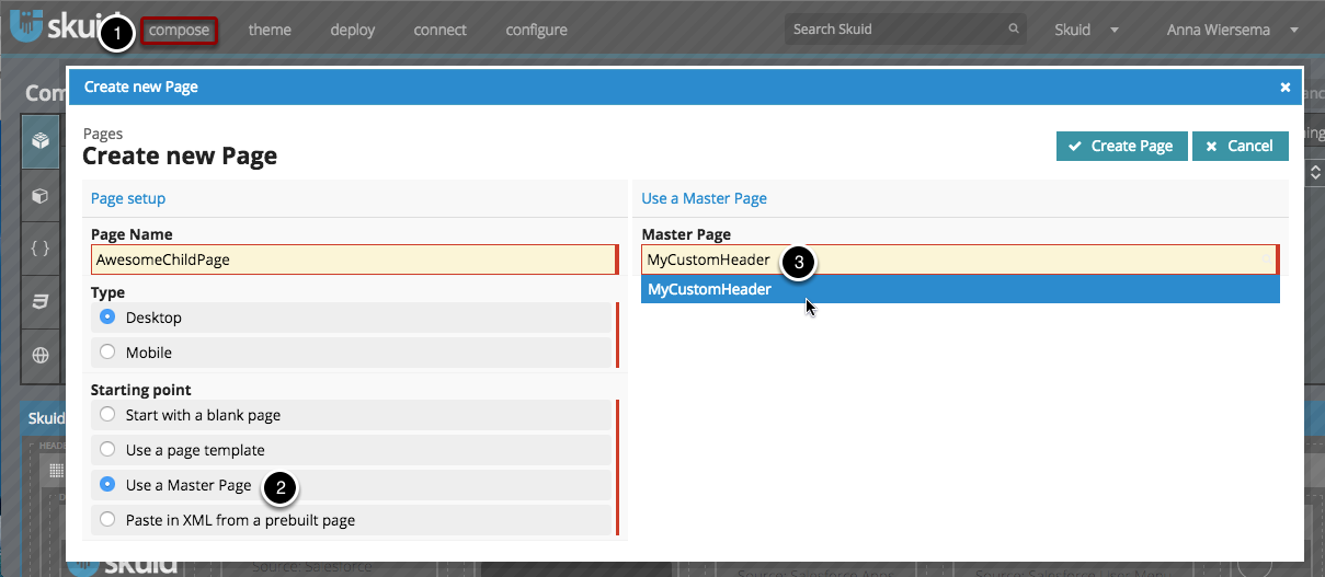 Compose a Branded Header and Navigation — Skuid v16.1.6 Documentation